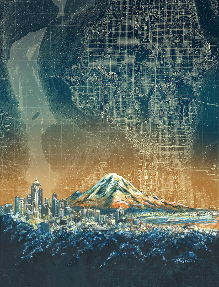 Seattle Glow Print – Final Switchback by Katie Jeanne Reim