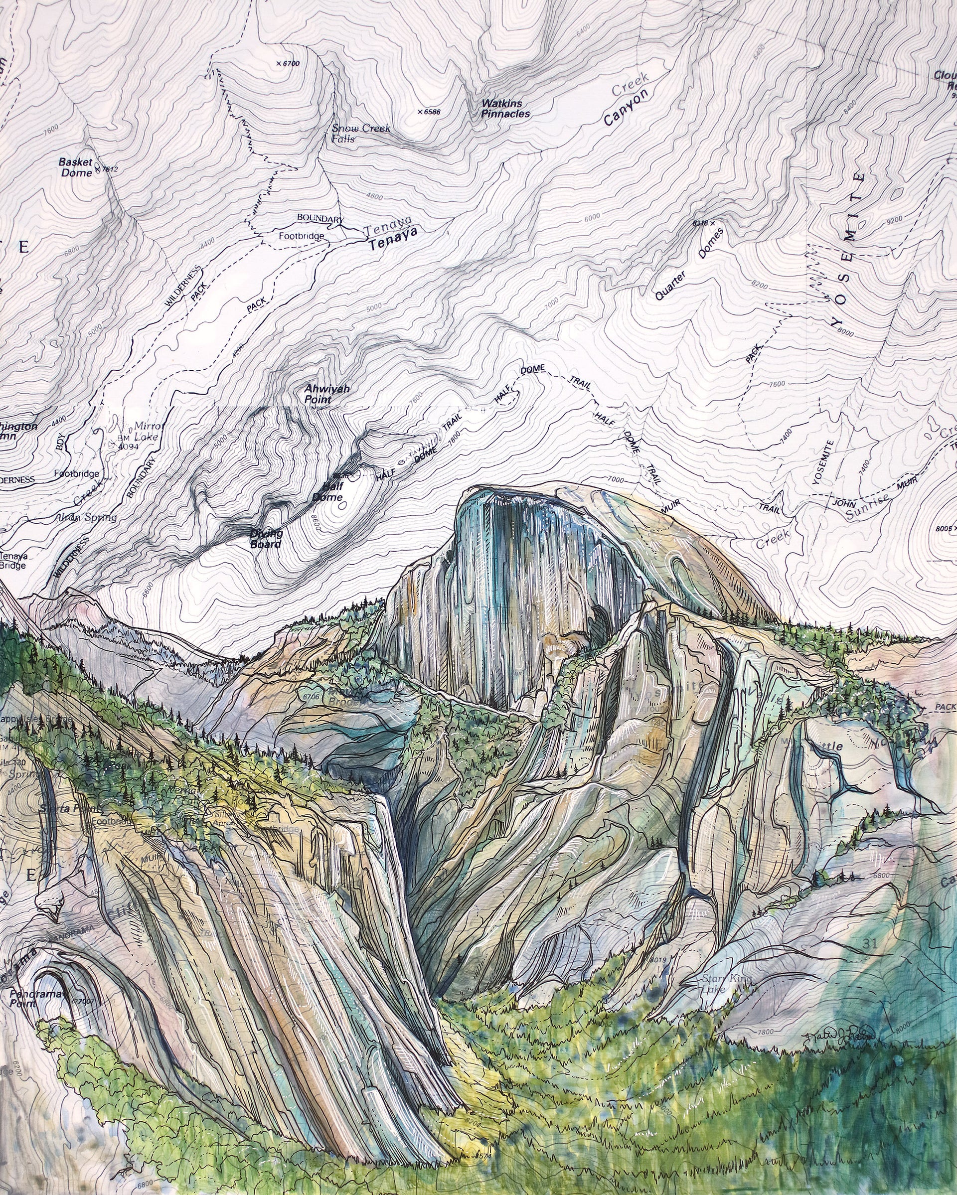 Half Dome Print – Final Switchback by Katie Jeanne Reim